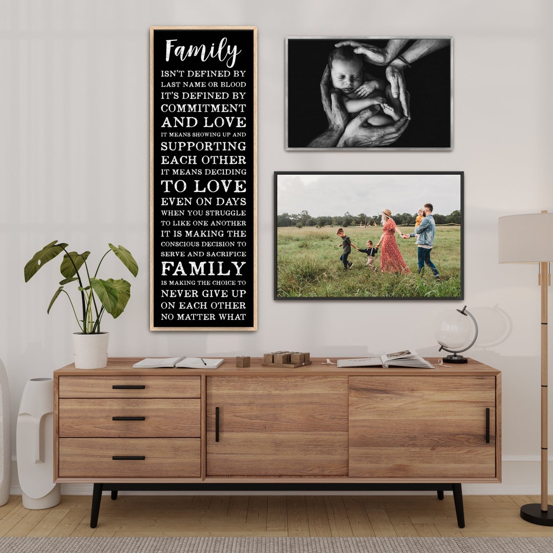 Family Quote Canvas Wall Art Family Isnt Defined by Last Name or Blood ...