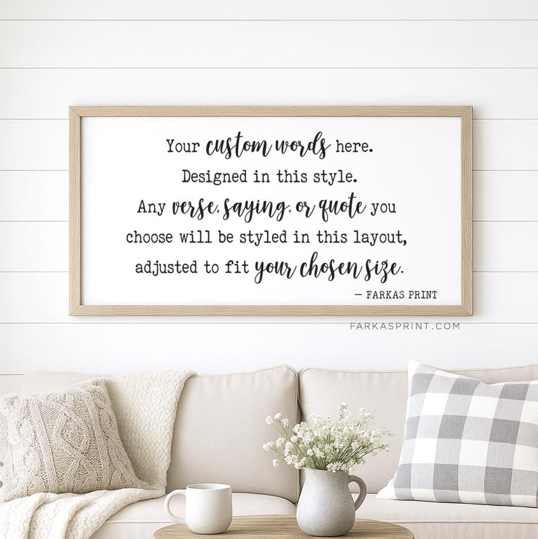 Inspirational Custom Quote Sign, Personalized Encouraging Wall Art ...