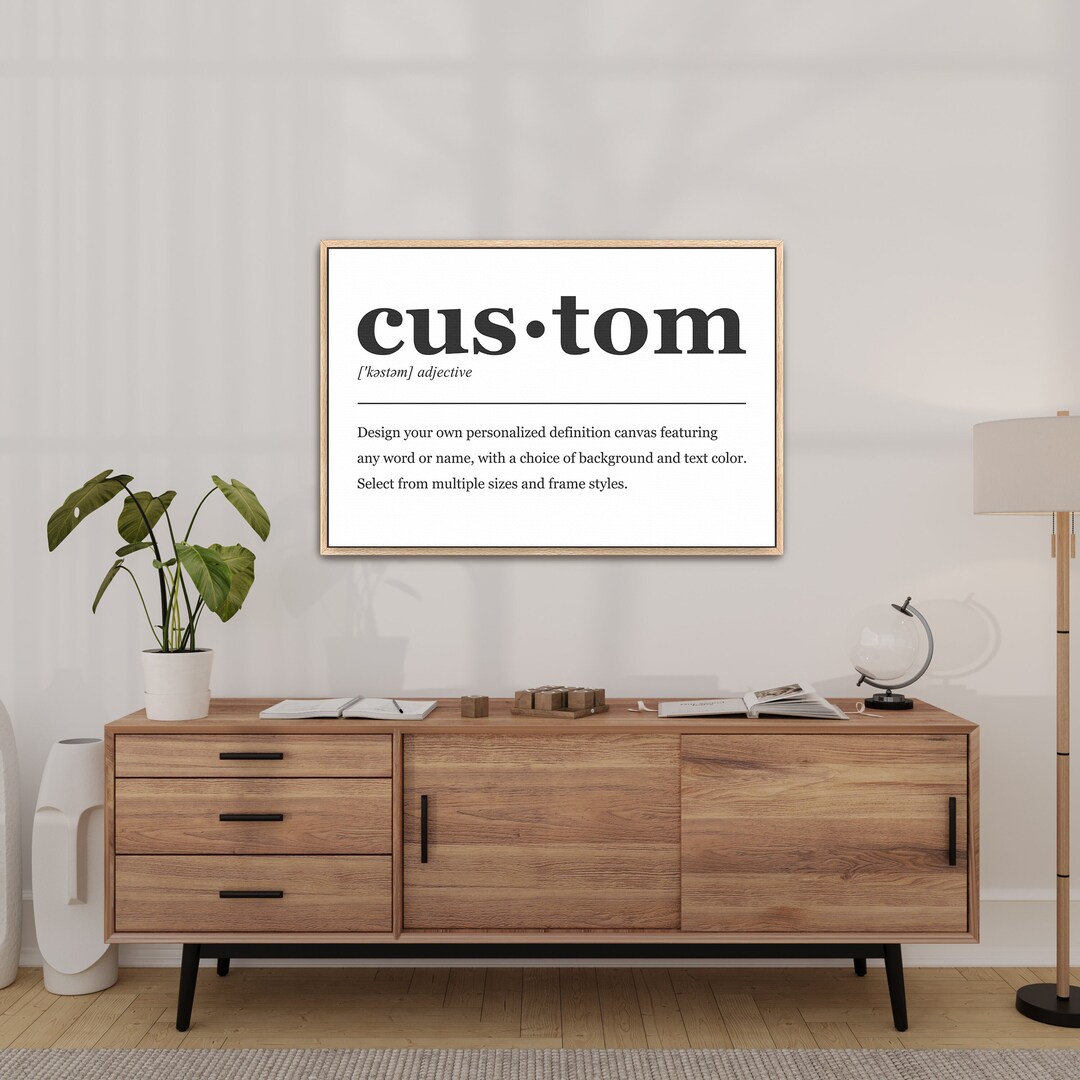 Custom Word Personalized Definition Sign Framed or Unframed Word ...