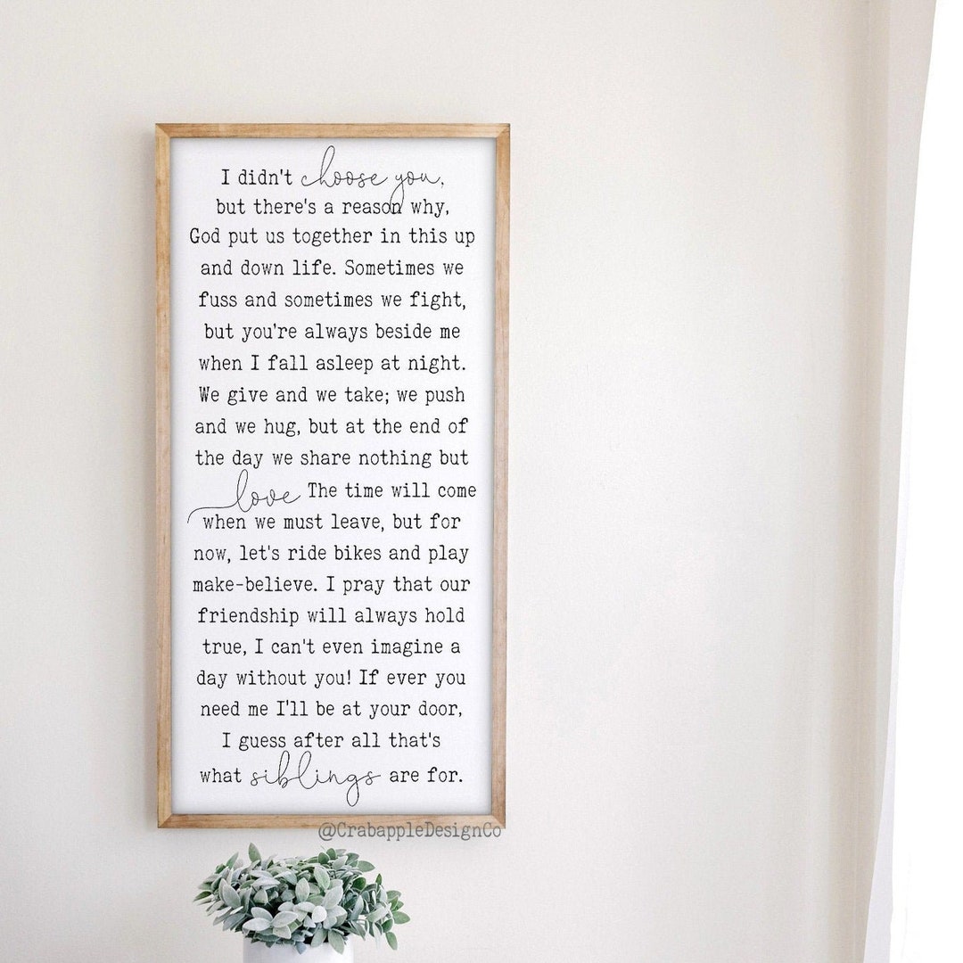 Siblings Sign Kids Shared Room Decor Sisters Sign Brothers - Etsy