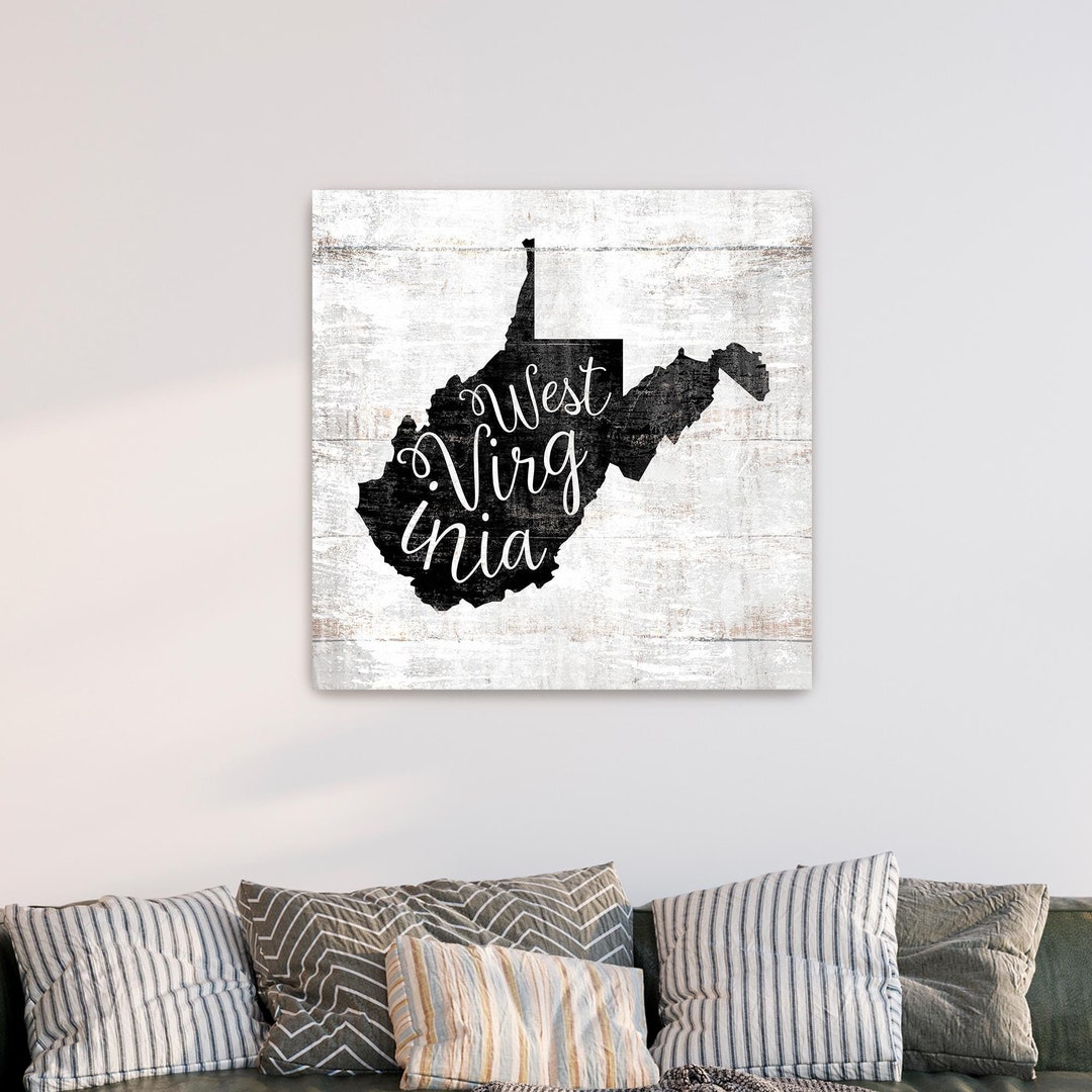 West Virginia State Sign Personalized Mountain State Wall Art Rustic ...