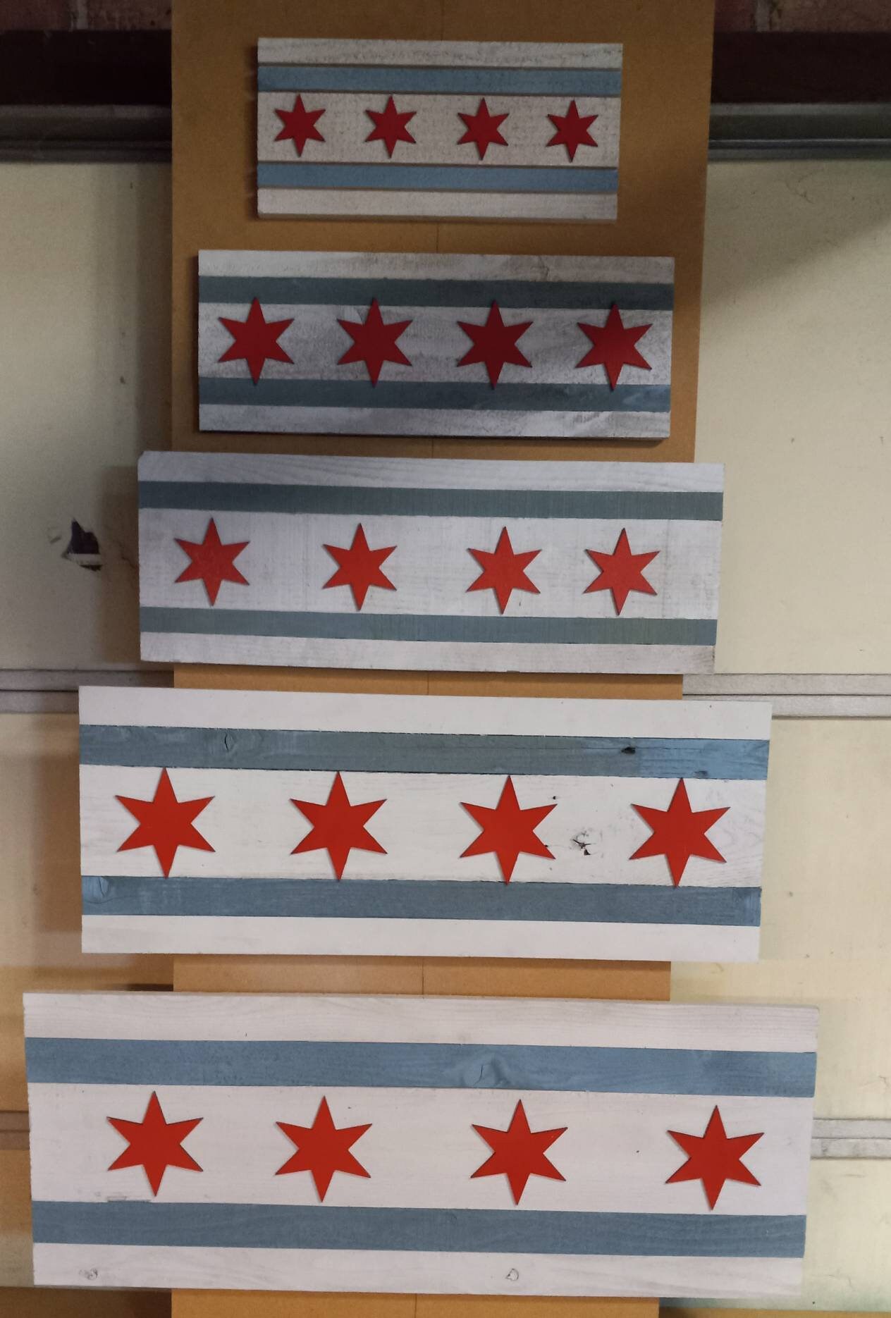Wood Chicago Flag - Etsy