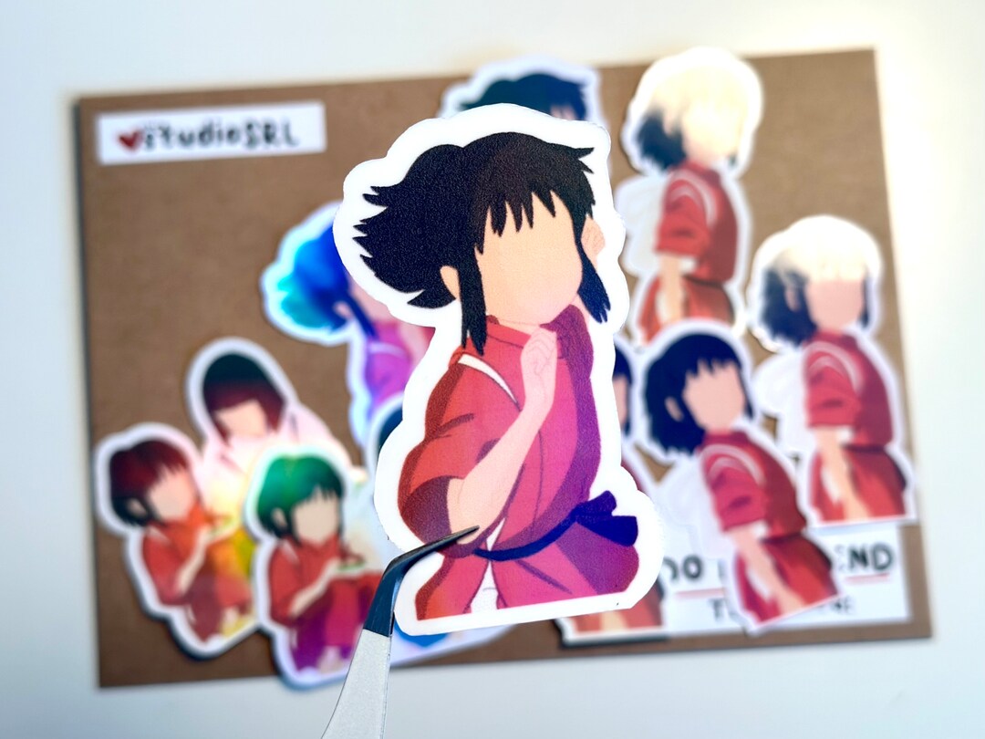 Spirited Away Sticker Chihiro 2 Clear Holographic Sticker Anime Sticker ...