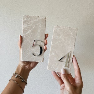 Daylight Marble and Acrylic Table Numbers | Wedding Signs | Event Signs ...