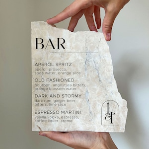 Daylight Marble Bar Sign | Wedding Signs | Event Signs | Custom Signs ...