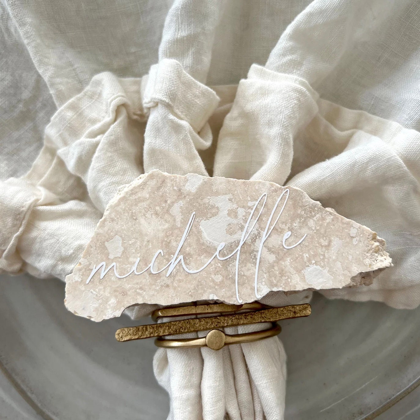 Sunset Travertine Place Cards | Wedding Signs | Event Signs | Custom ...