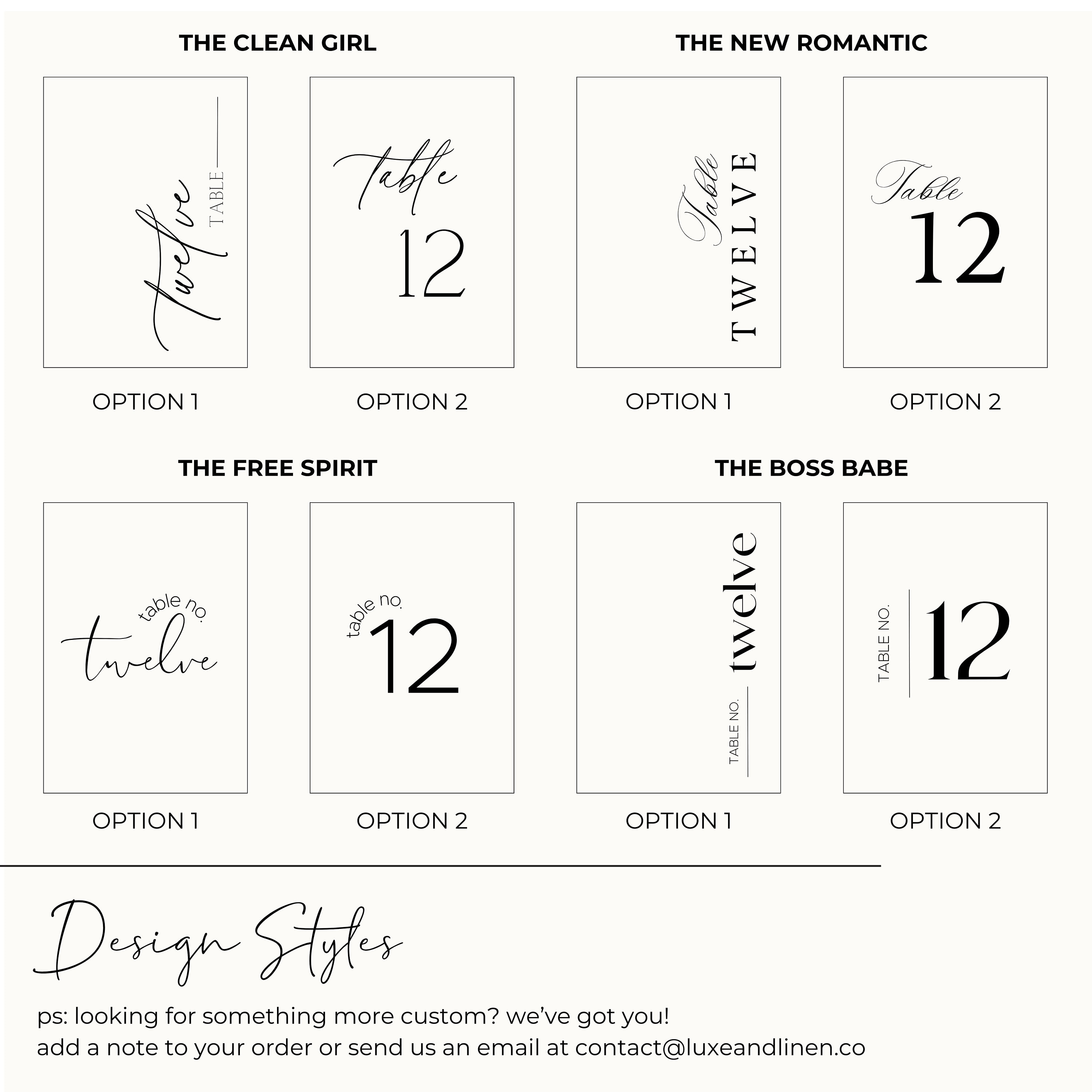 Moonlight Marble Table Numbers Wedding Signs Event Signs Custom Signs ...