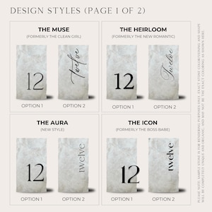 Daylight Marble and Acrylic Table Numbers | Wedding Signs | Event Signs ...