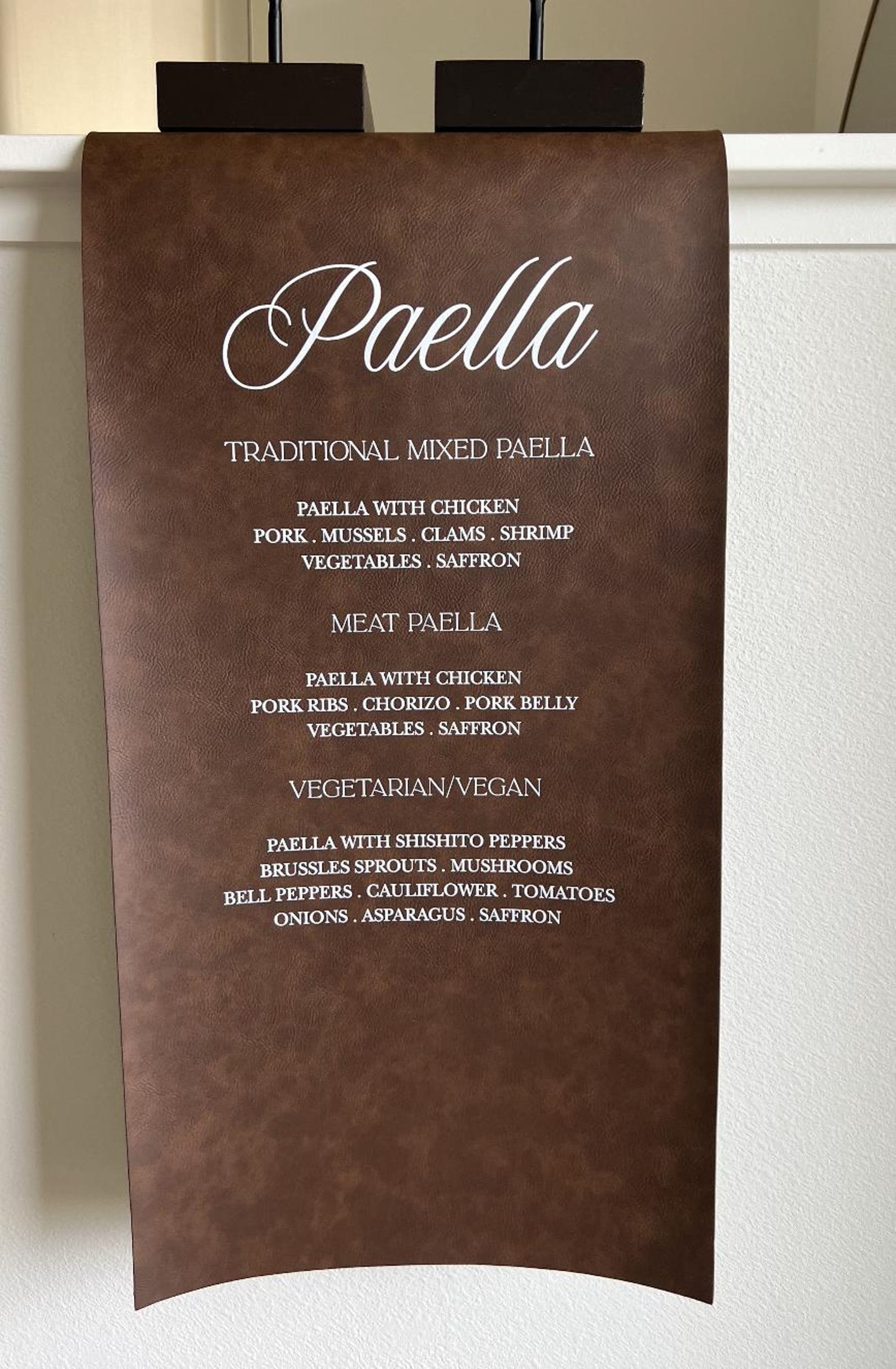 Leather Bar & Menu Sign | Wedding Signs | Event Signs | Custom Signs ...