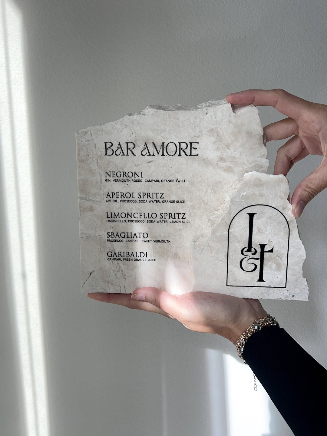 Daylight Marble Bar Sign | Wedding Signs | Event Signs | Custom Signs ...