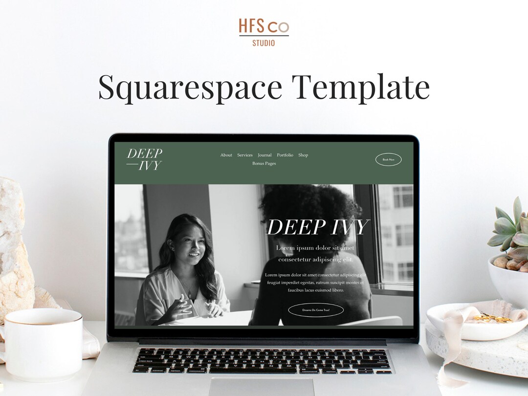 WEB DESIGN TEMPLATE - Squarespace Template - Service Provider Template ...