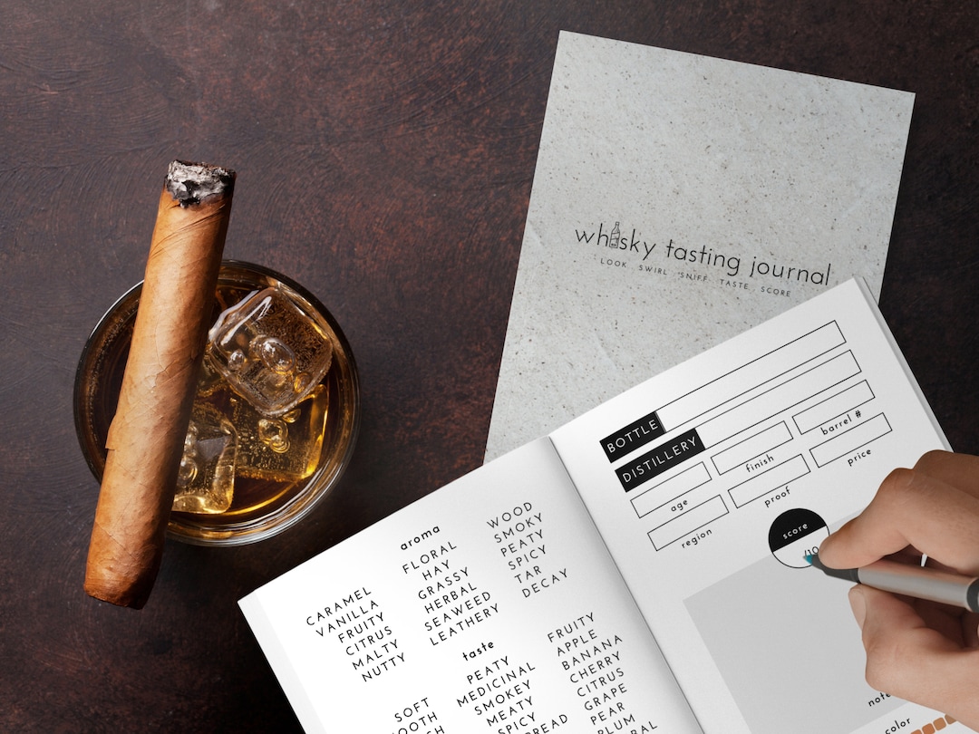 Whiskey Tasting Journal Concrete Look | Whiskey Tasting | Gifts for Him ...