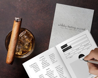 Whiskey Tasting Journal Leather Look Whiskey Tasting Gifts for Him ...
