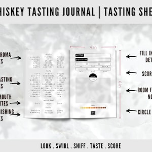 Whiskey Tasting Journal Leather Look | Whiskey Tasting | Gifts for Him ...
