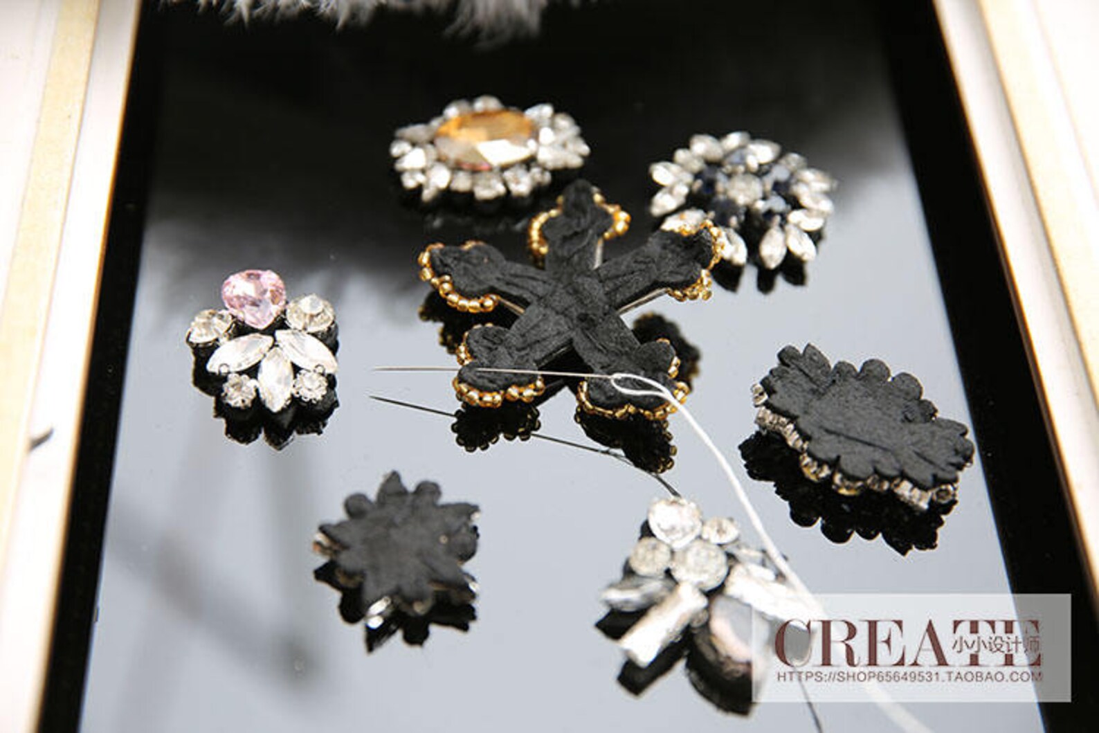 50pieces Beatiful Mixed Color 3D Rhinestone Flower Appliqued - Etsy