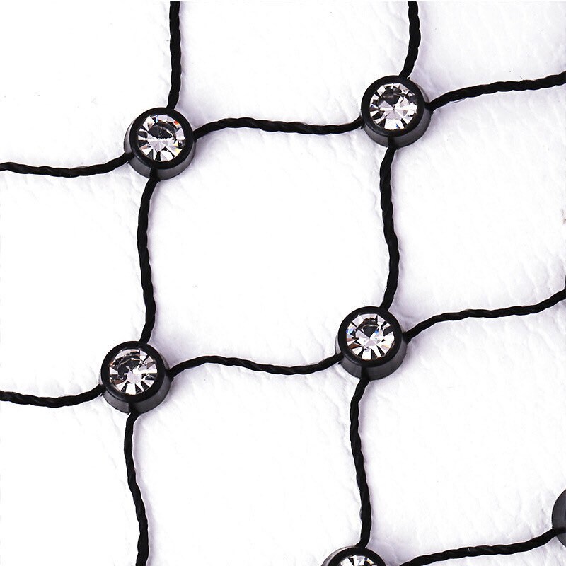 2yards Black& White Rhinestone Fishnet37 Rows Elastic Beads - Etsy