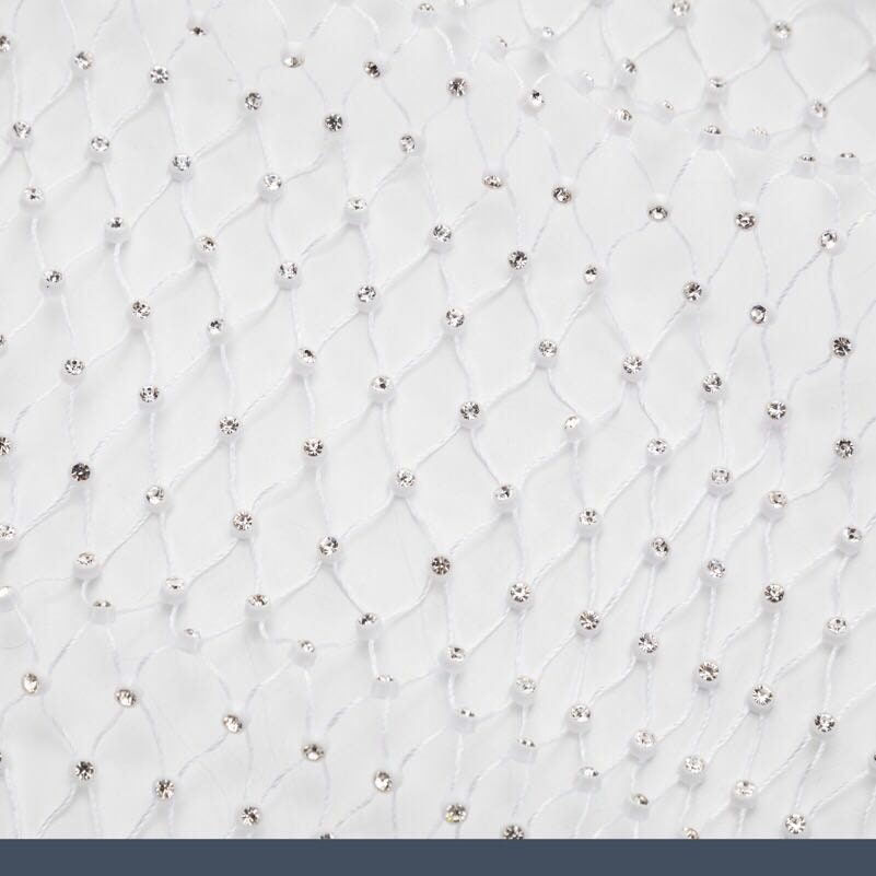 2yards Black& White Rhinestone Fishnet37 Rows Elastic Beads | Etsy