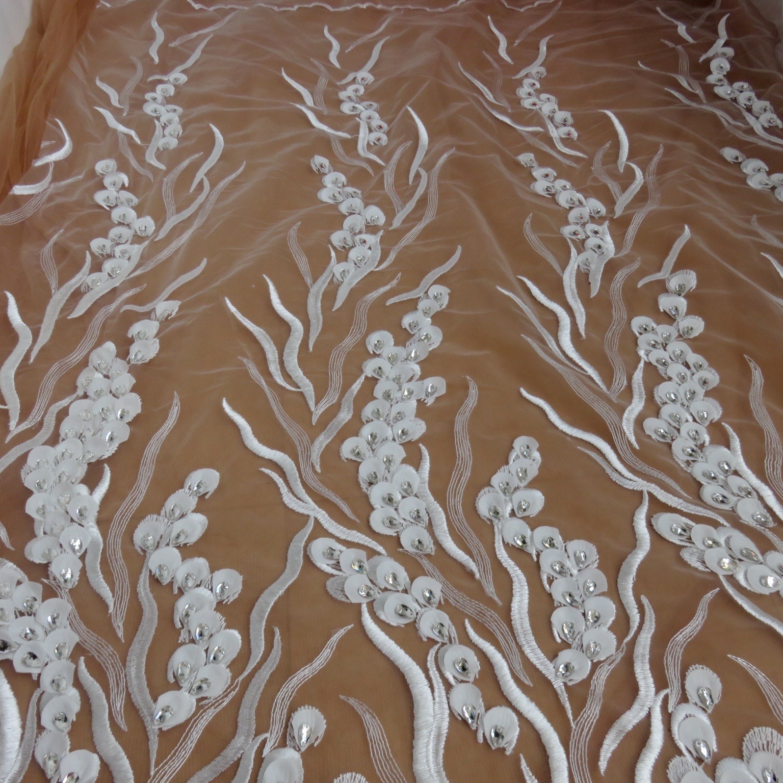 New handmade 3D petals with Water drop drill on mesh | Etsy