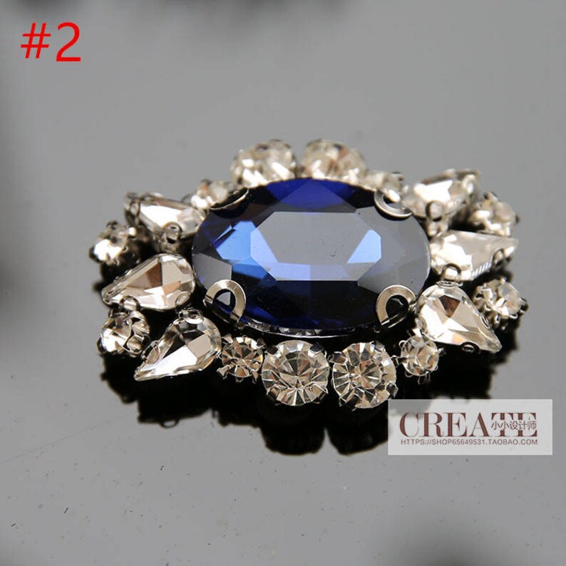 50pieces Beatiful Mixed Color 3D Rhinestone Flower Appliqued - Etsy