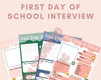 First Day of School Interview - Printable - Digital Download - Etsy