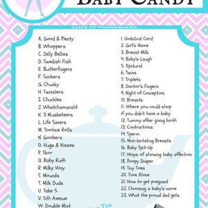 Alice in Wonderland Baby Shower Games - Etsy