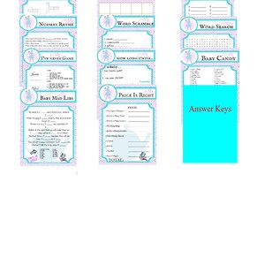 Alice in Wonderland Baby Shower Games - Etsy