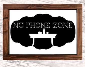 No phone zone sign | Etsy