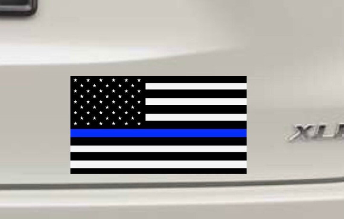 Thin Blue Line Flag Decal Vinyl Cut Car Decal Back the Blue - Etsy