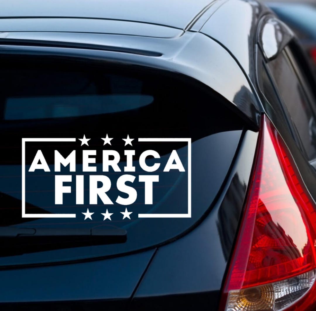 America First Vinyl Car and Truck Decal, Conservative Vehicle Bumper ...