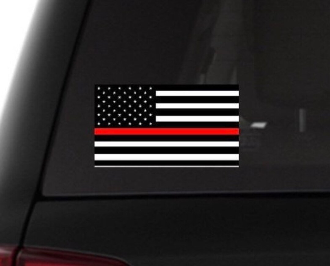 Thin Red Line Flag Thin Red Line Decal Vinyl Car Decal - Etsy