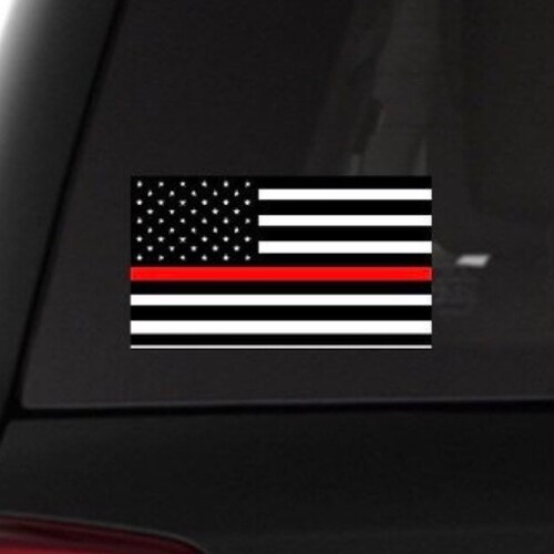 Thin Red Line / Firefighter Decal - Etsy