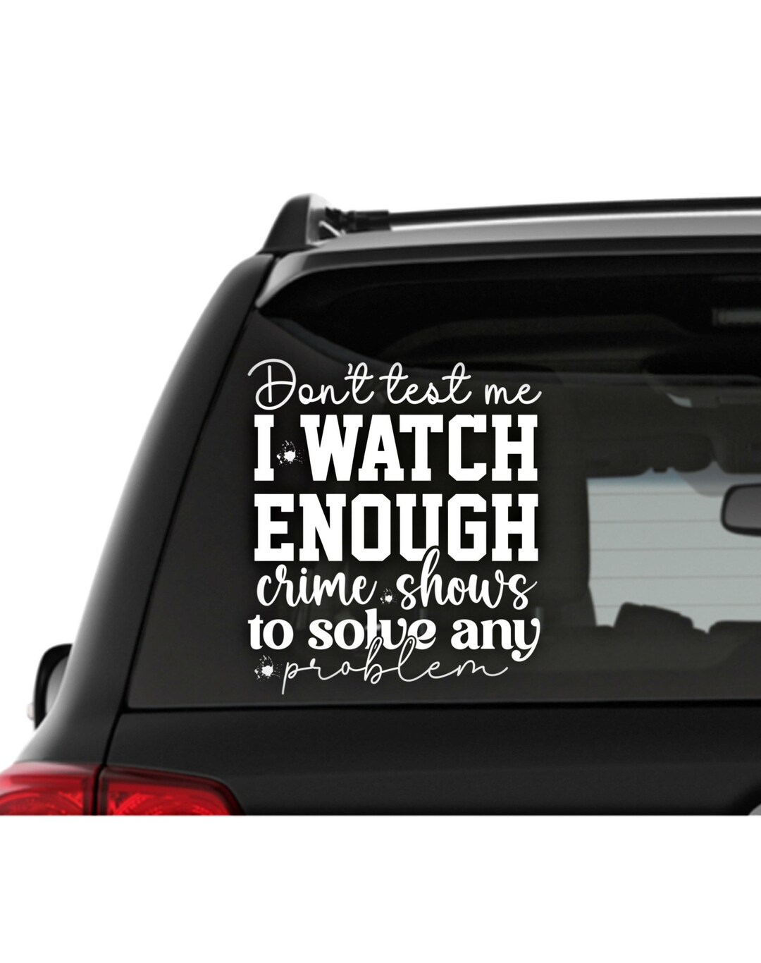 True Crime Vinyl Decal, Car and Truck Bumper Sticker, Water Bottle ...