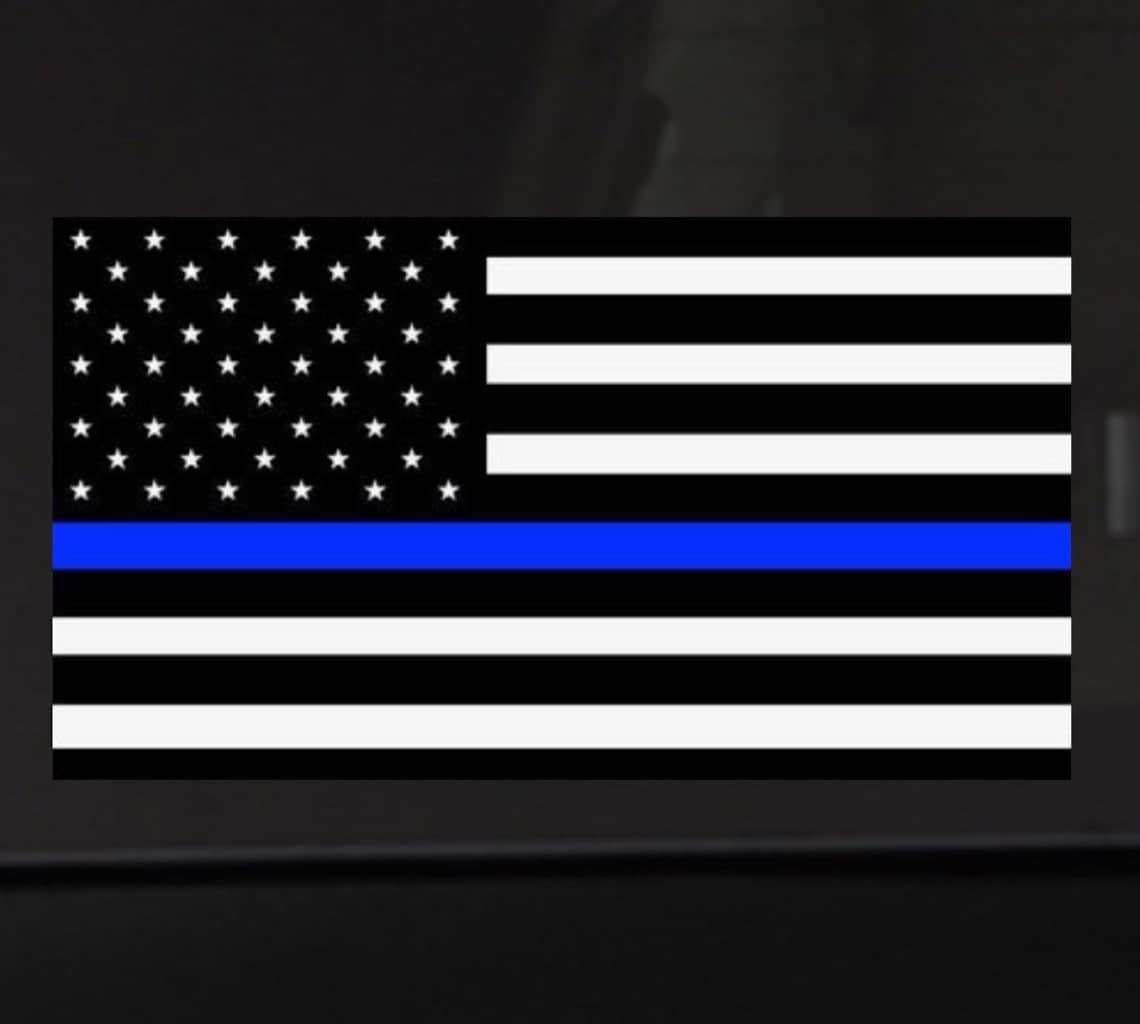 Thin Blue Line Flag Decal Vinyl Cut Car Decal Back the Blue - Etsy