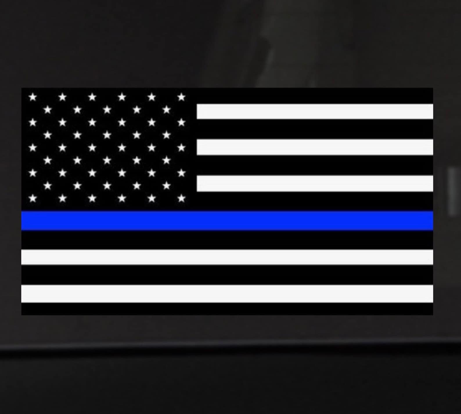 Thin Blue Line Flag Decal Vinyl Cut Car Decal Back the Blue - Etsy