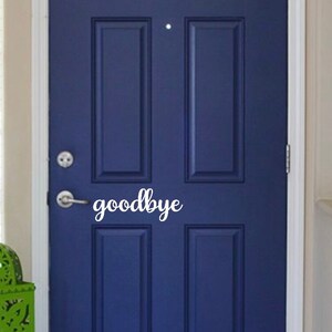 Hello & Goodbye Vinyl Wall and Door Decals - Removable Wall Decor ...