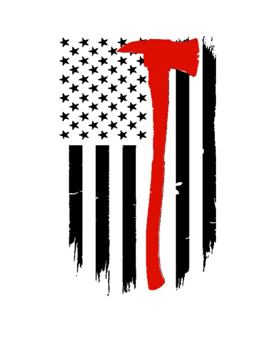 Firemans Axe Thin Red Line American Flag Vinyl Car Decal - Etsy