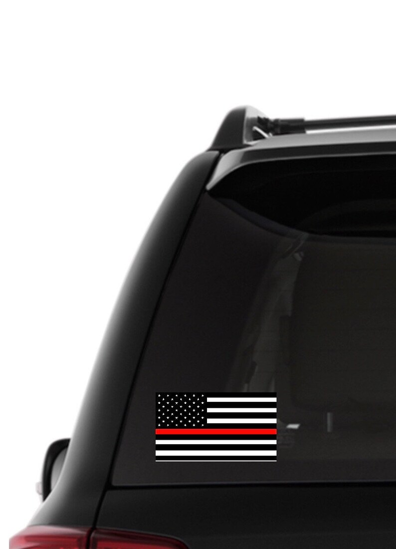 Thin Red Line Flag Thin Red Line Decal Vinyl Car Decal | Etsy