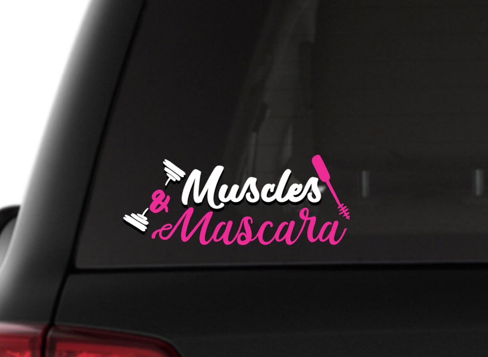 Muscles and Mascara Decal Vinyl Decal Fitness Decal Vehicle - Etsy