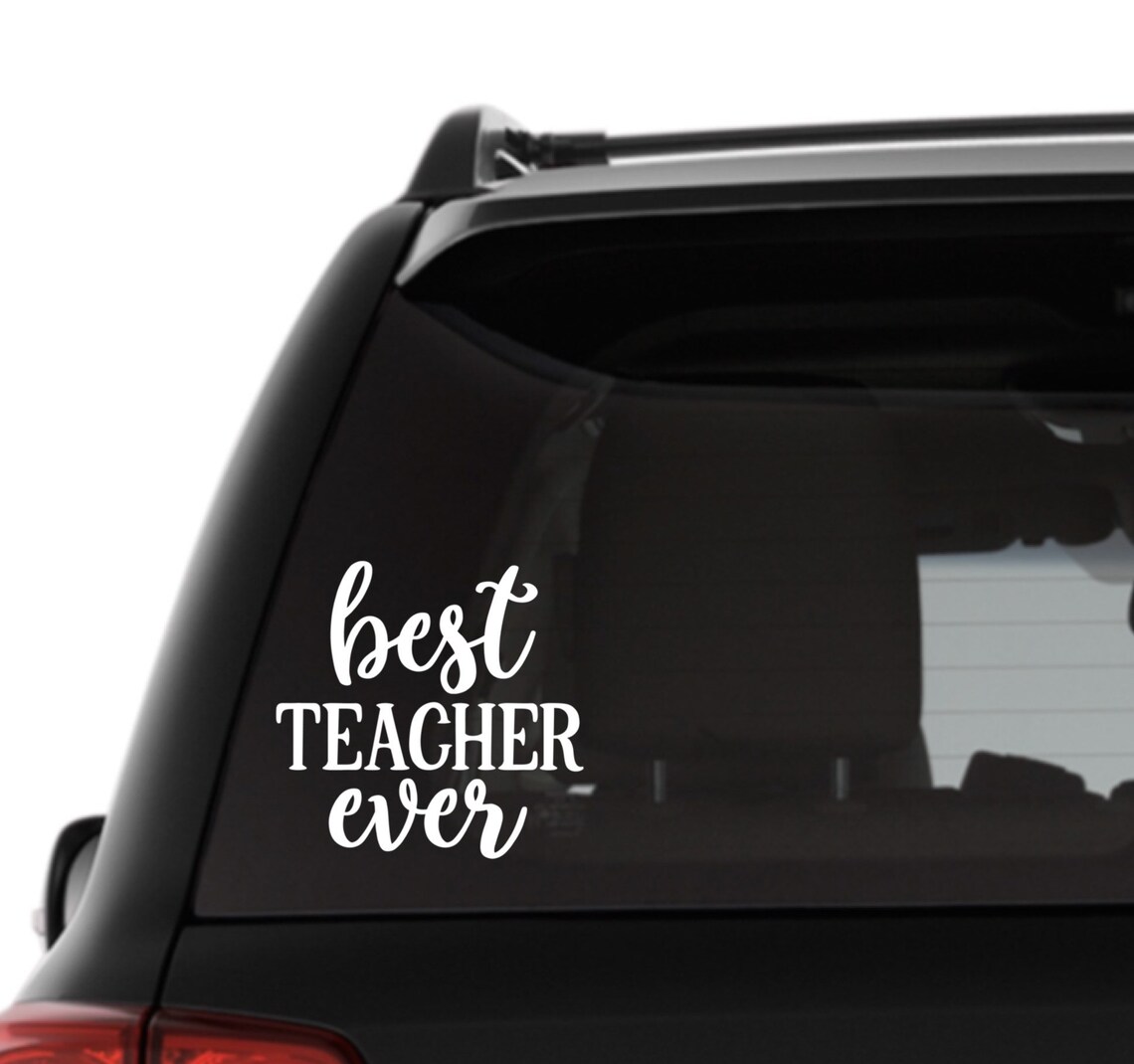 Best Teacher Ever Vinyl Car Decal Bumper Sticker - Etsy