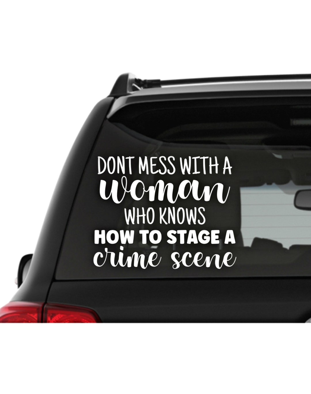 True Crime Vinyl Decal, Car and Truck Bumper Sticker, Water Bottle ...