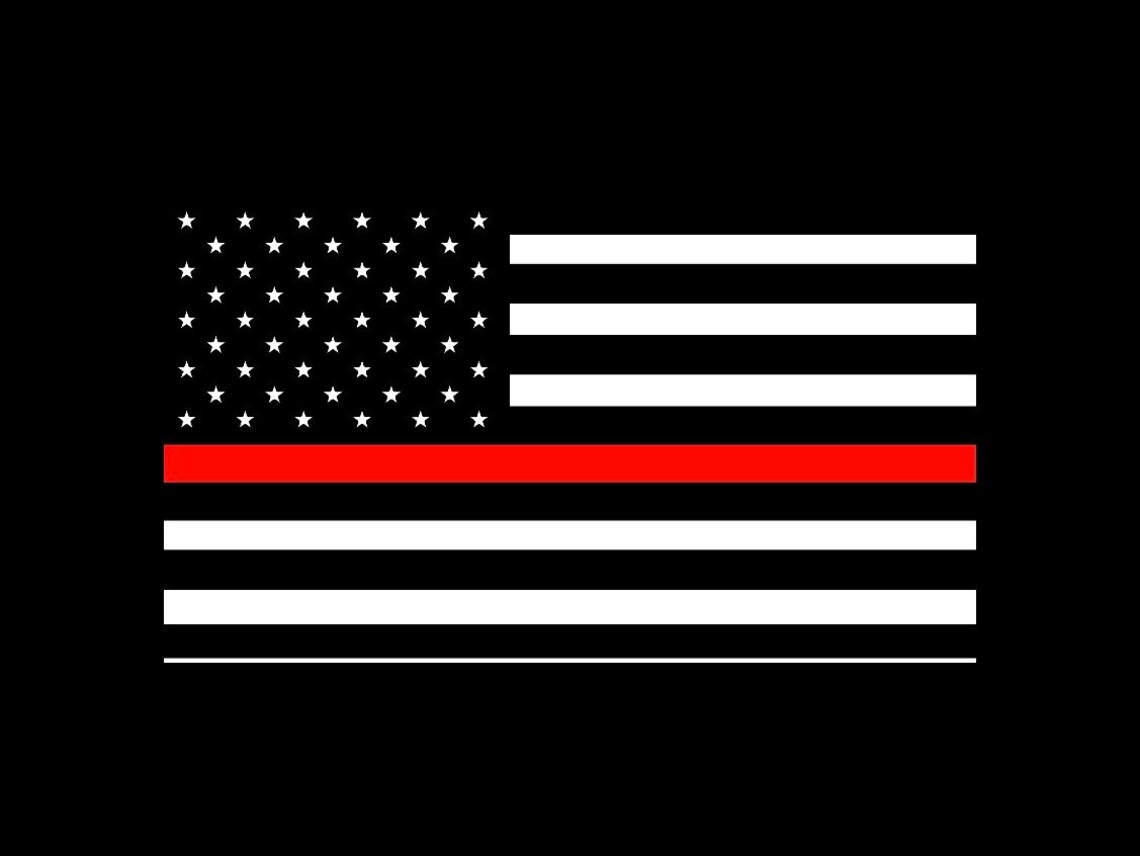 Thin Red Line Flag Thin Red Line Decal Vinyl Car Decal - Etsy 日本