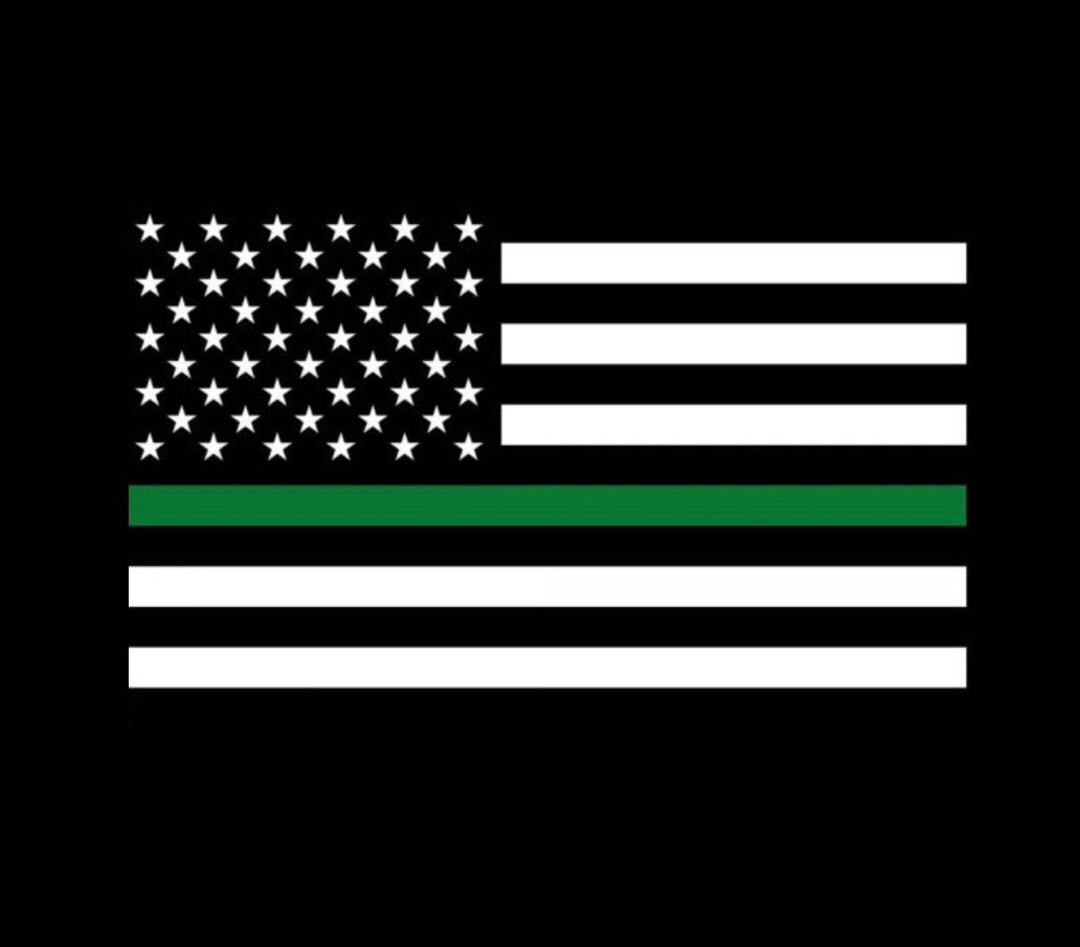 Thin Green Line American Flag Vinyl Car Decal Car Decal - Etsy