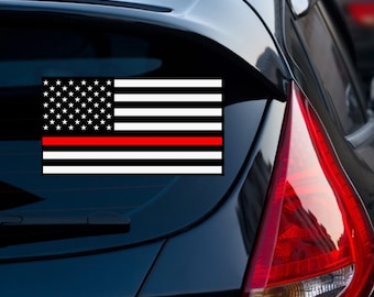 Thin Red Line / Thin Blue Line Metallic Chrome Vinyl Decals - Etsy