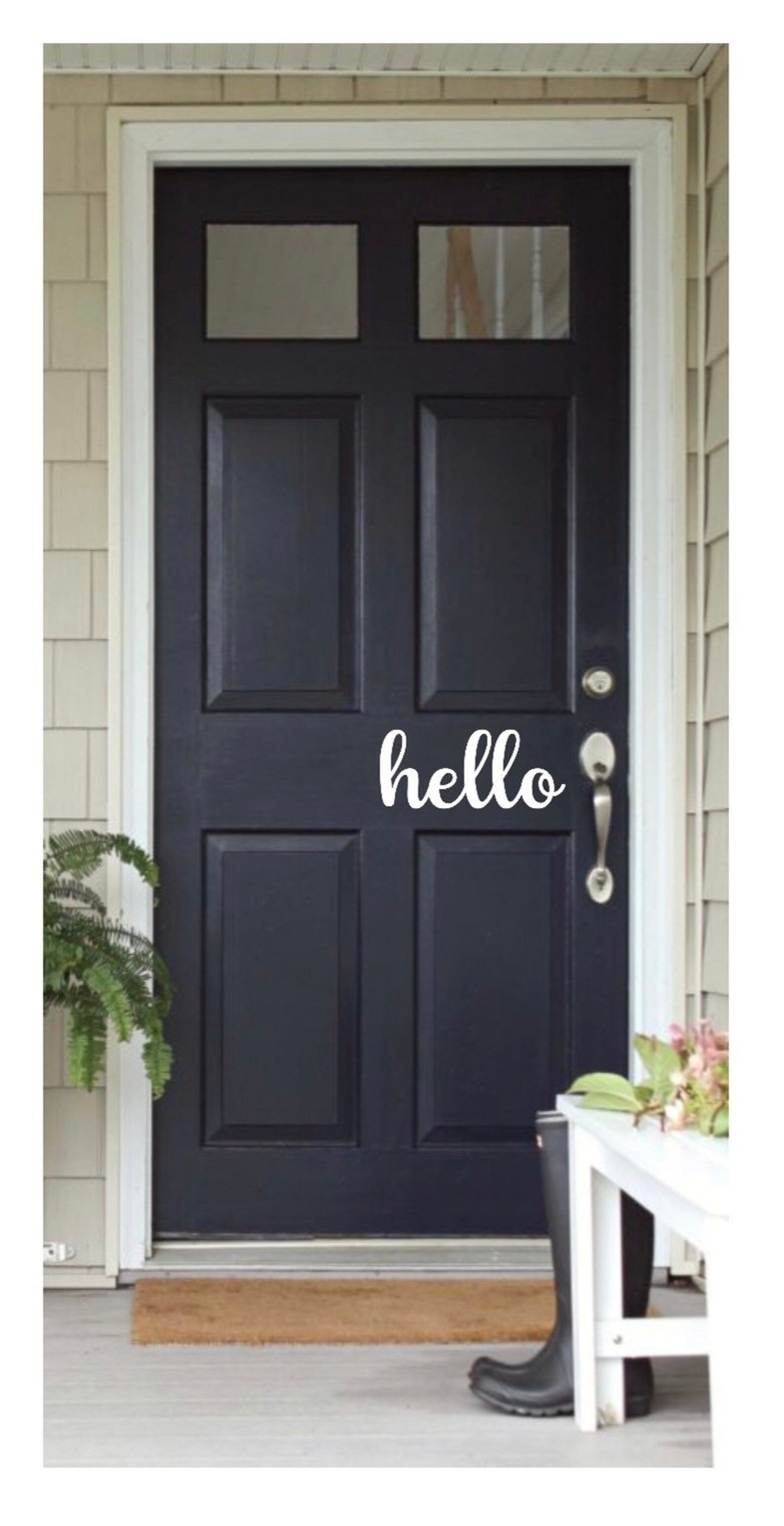 Hello & Goodbye Vinyl Wall and Door Decals Removable Wall - Etsy