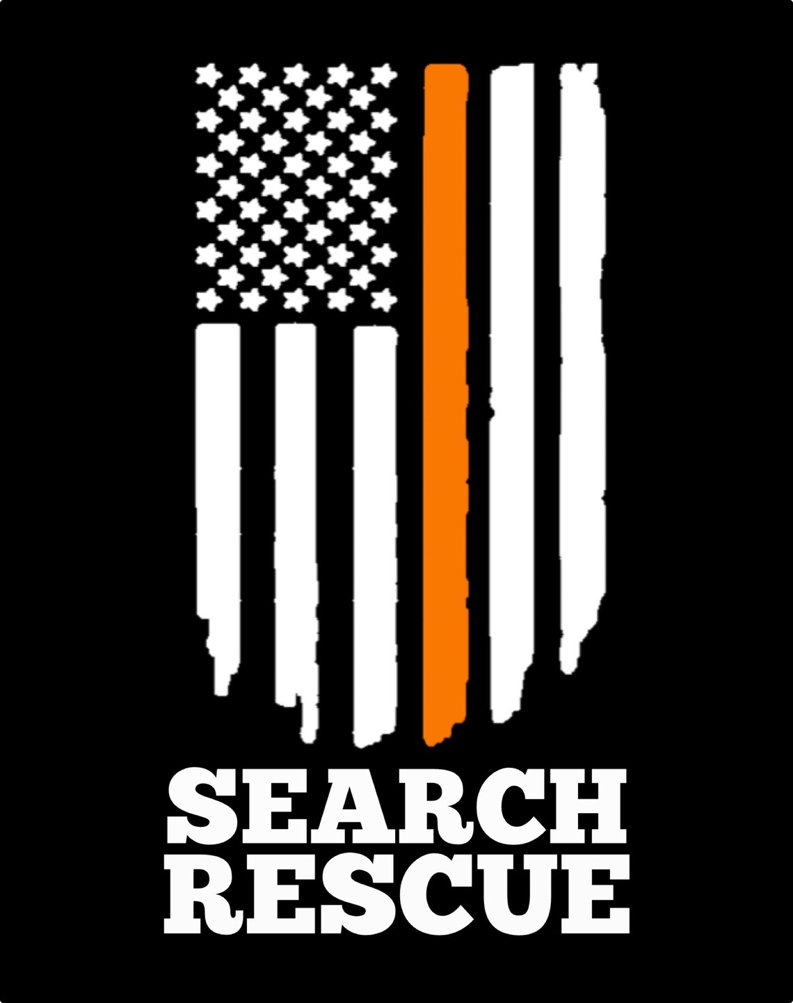 Search and Rescue Flag Decal, Thin Orange Line, Car and Truck Bumper ...