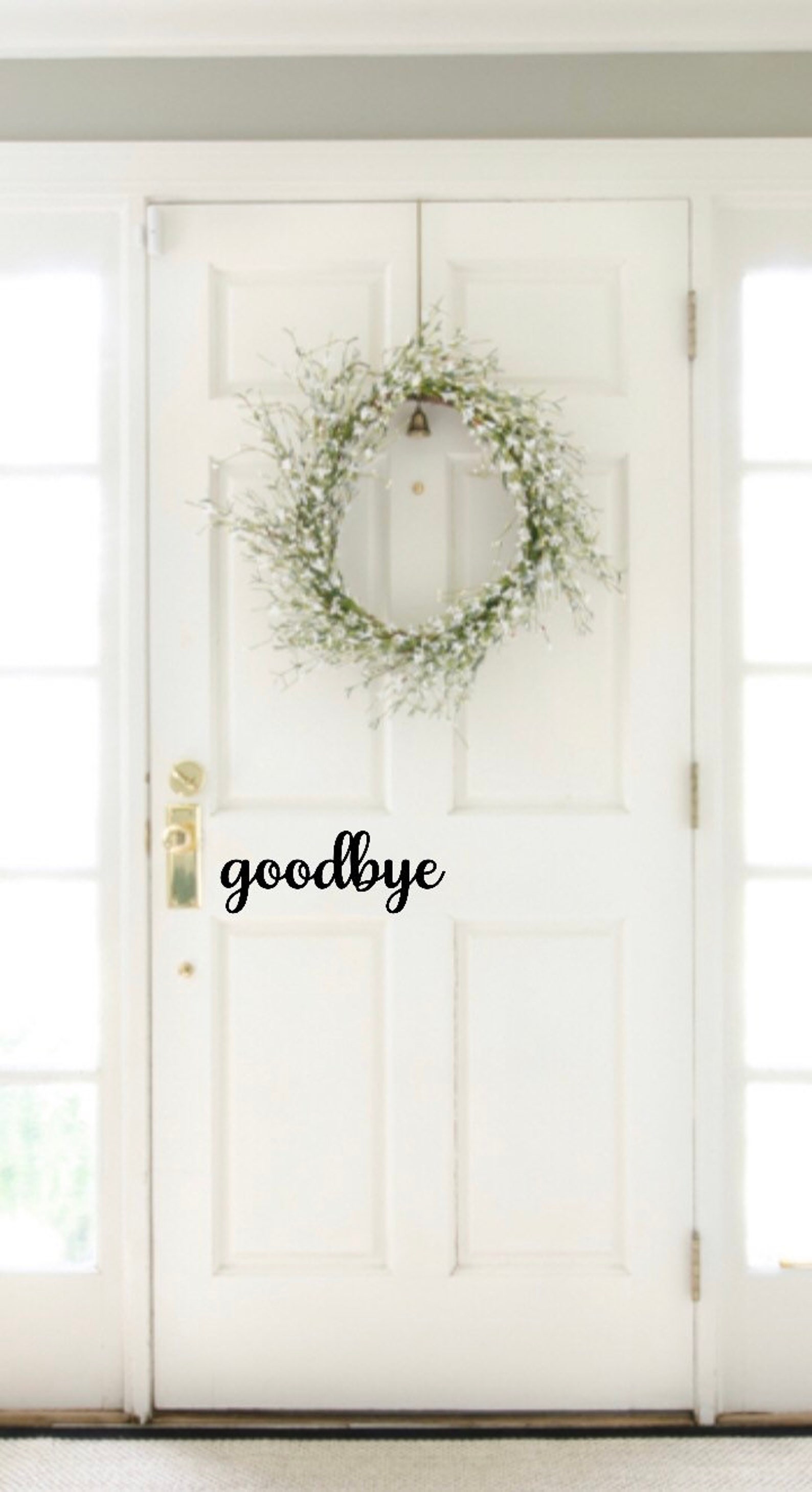 Hello & Goodbye Vinyl Wall and Door Decals Removable Wall - Etsy