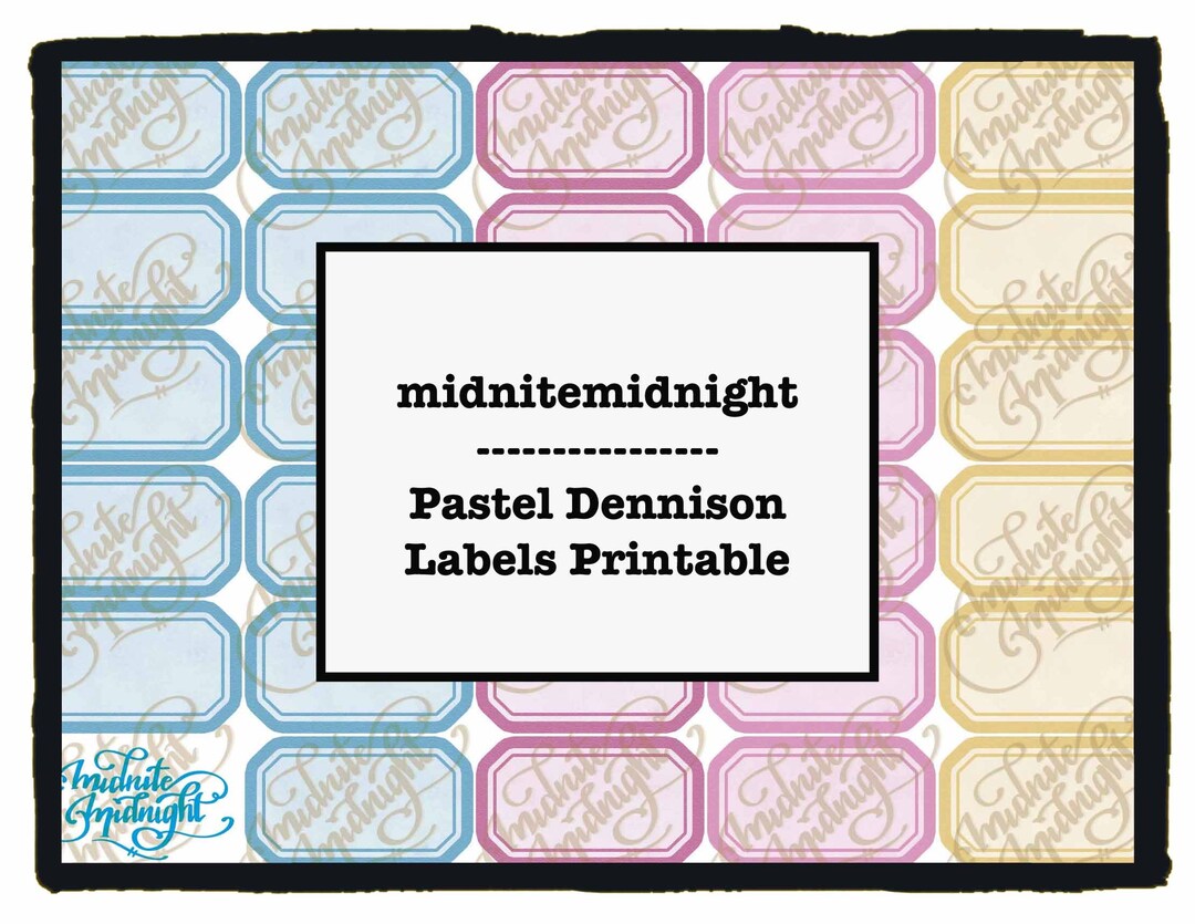 Pastel Color Labels Digital Printable, Stickers - Etsy