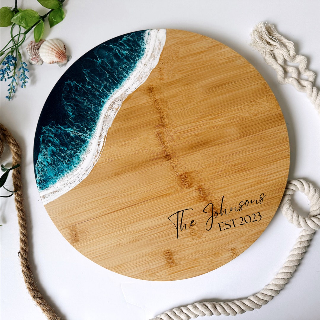 Engraved Ocean Style Turn Table Personalized Engraved Made to Order ...