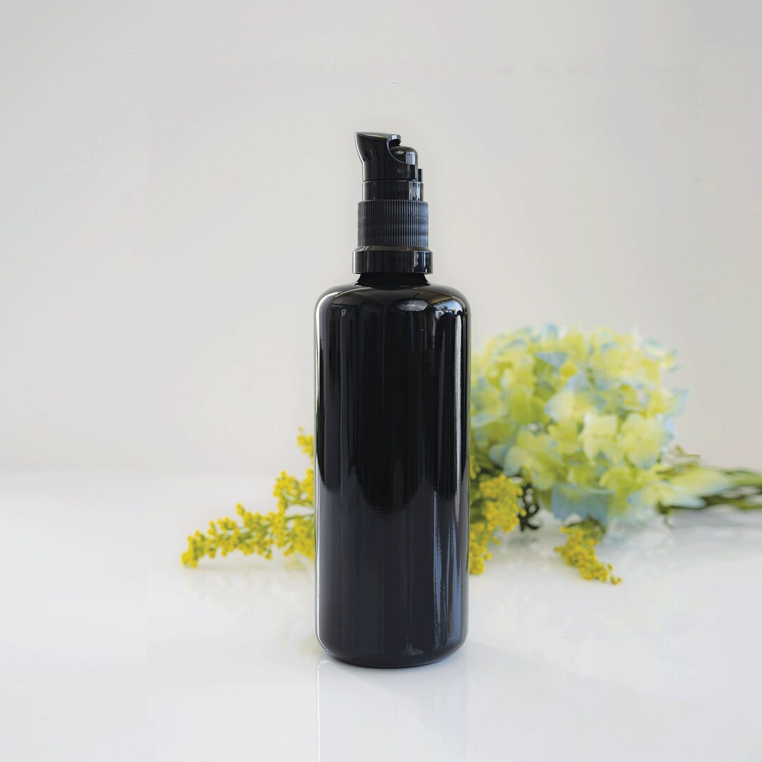 Lotion Pump Violet Glass Bottle, Glass Bottle Gel Pump Dispenser, 10 Ml ...