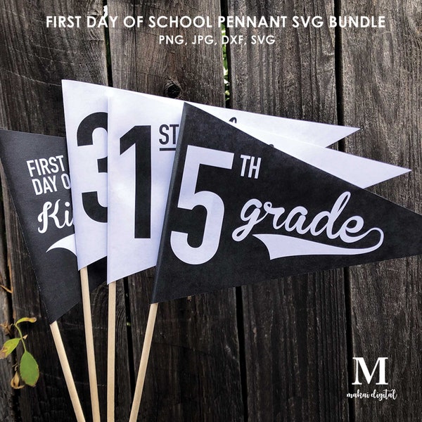 School Pennant - Etsy